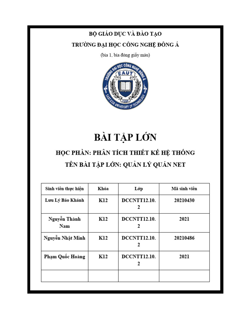 PTTKHT QL Quán Net | PDF