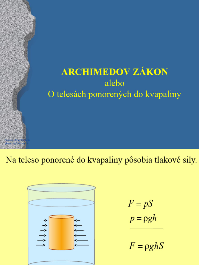 Archimedov zakon-upravené | PDF