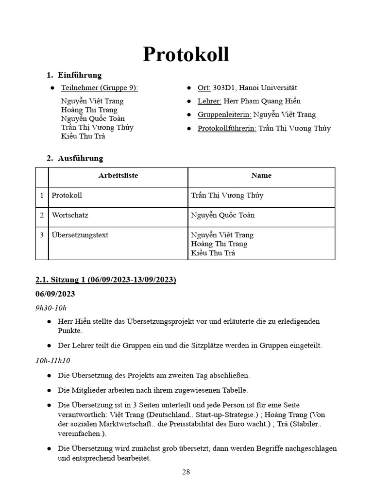 Protokoll | PDF