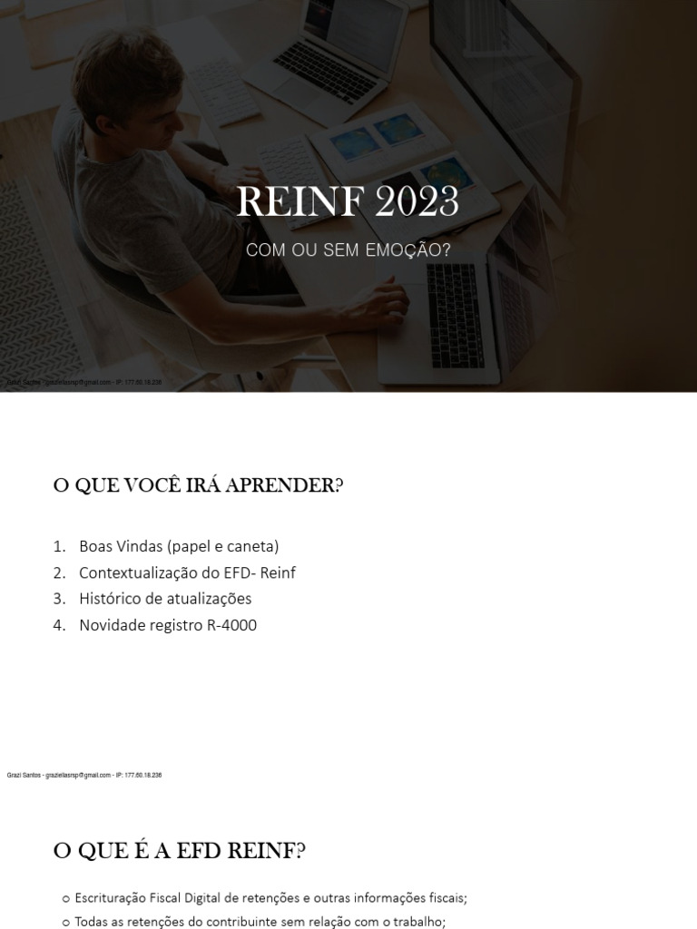 Novidades REINF - Registro 4000 | PDF