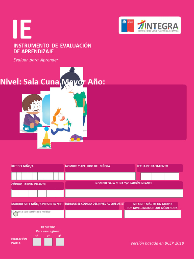 Evaluación IEA Sala Cuna Mayor | PDF | Educación de la primera infancia ...