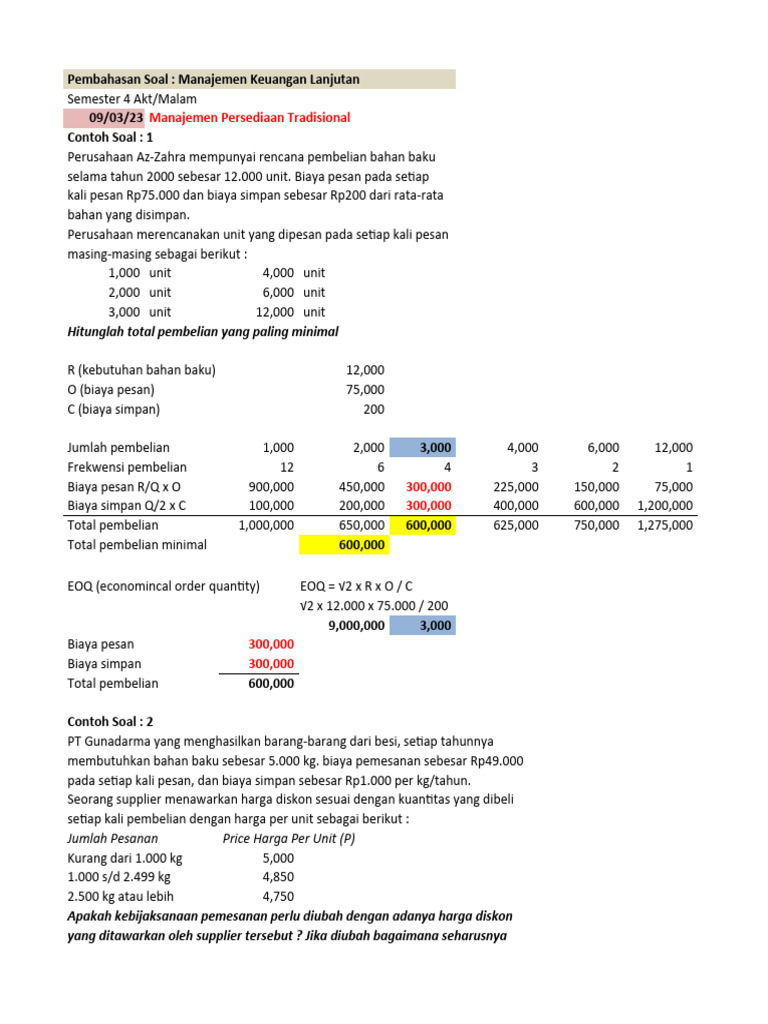 Pembahasan Soal MK 2 | PDF