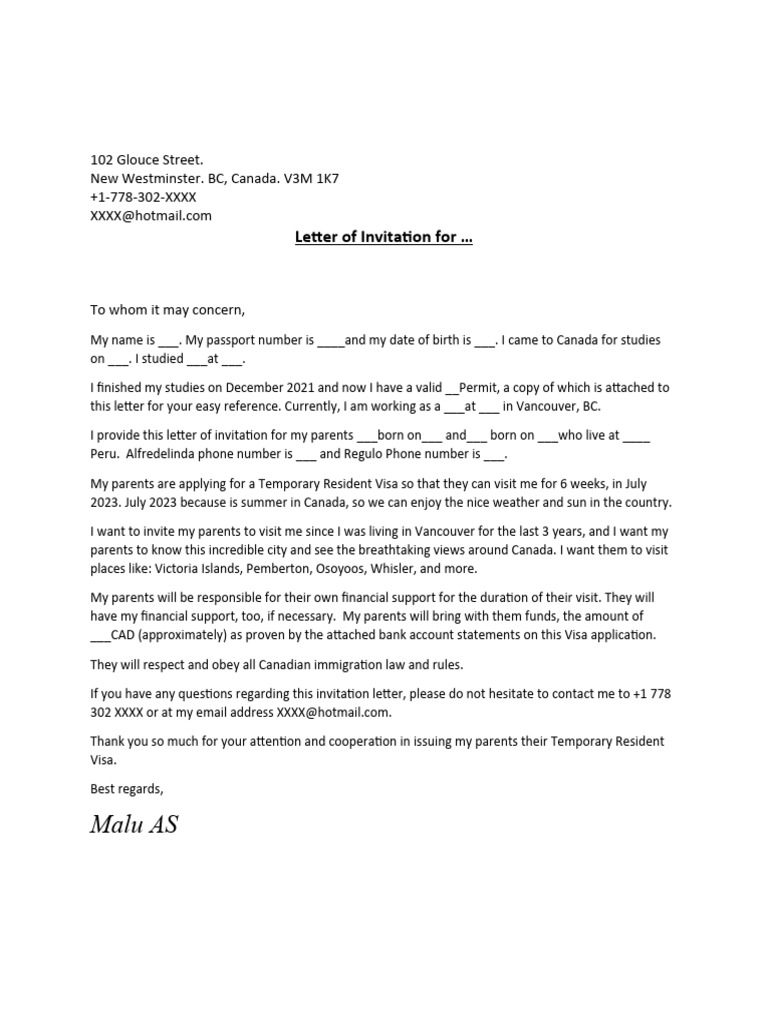 Invitation Letter | PDF