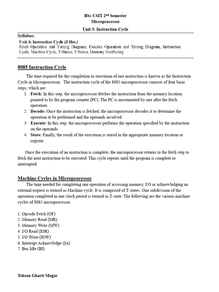 Unit 3 Instruction Cycle Final | PDF | Central Processing Unit | Input/Output