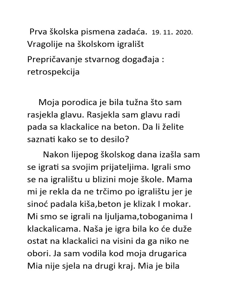 Pismena Vježba | PDF