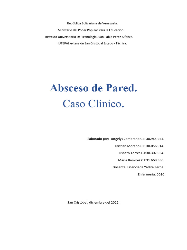 Absceso Abdominal: Diagnóstico y Tratamiento | PDF