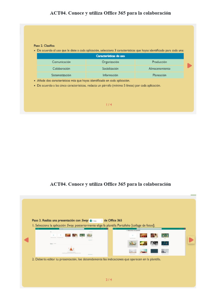 ACT04. Conoce y Utiliza Office 365 para La Colaboración | PDF