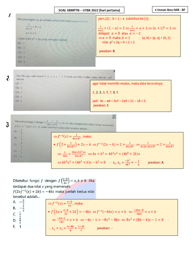 Soal UTBK 2022 - Hari Pertama | PDF