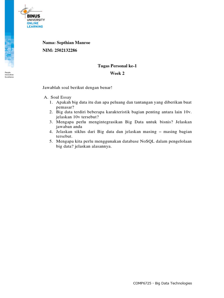 TP1 - Septhian Manroe | PDF | Komputer