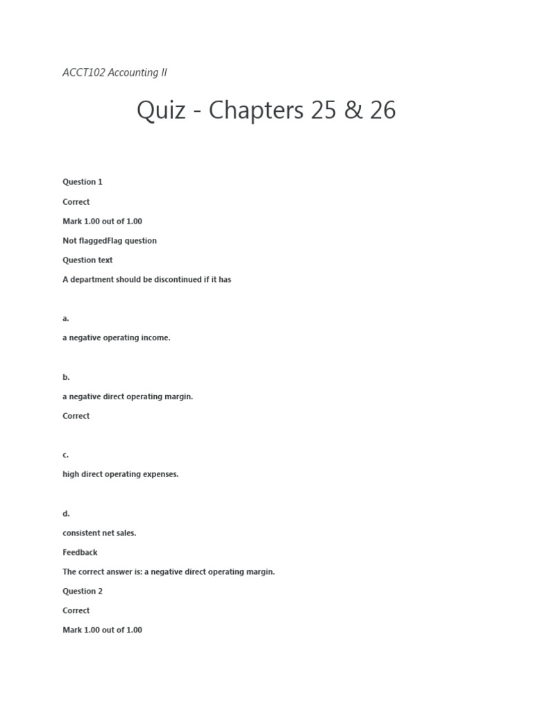ACCT102 Accounting II | PDF