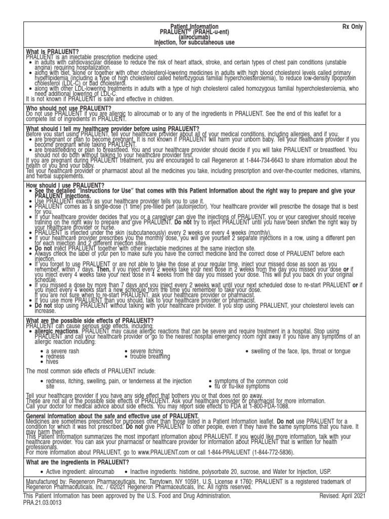 Praluent Ppi | PDF