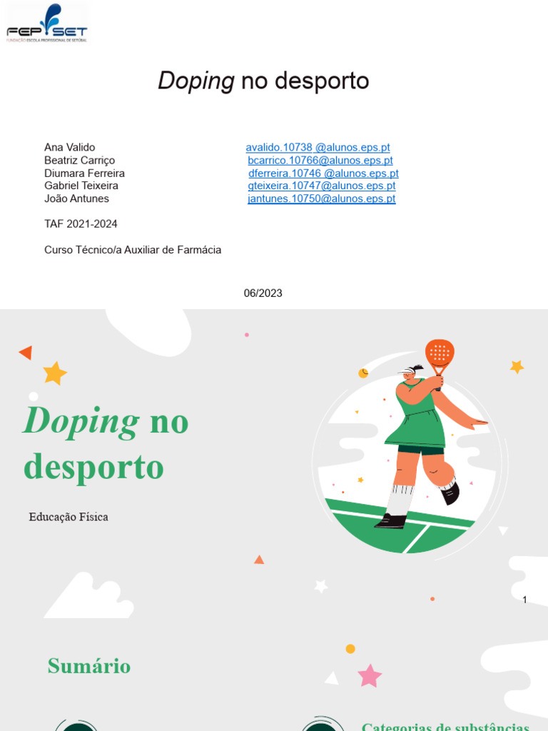 Doping No Desporto | PDF | Doping no esporte | Drogas