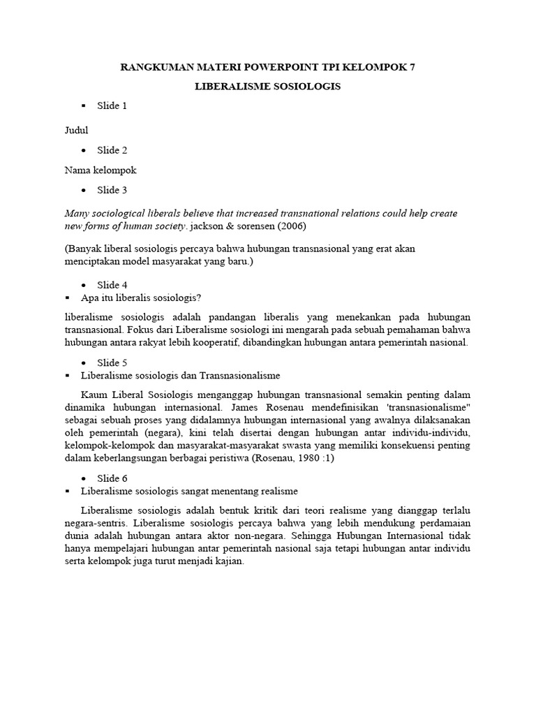 Rangkuman Materi Powerpoint Tpi | PDF | Sains & Matematika