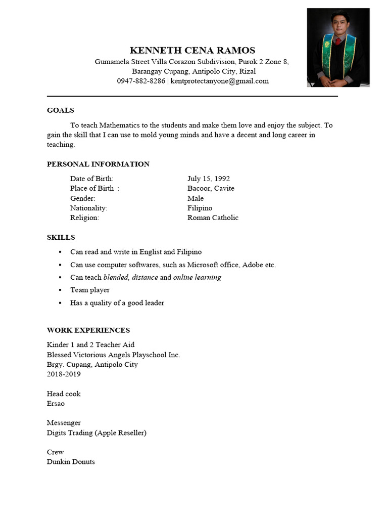 Resume - Kent Ramos | PDF