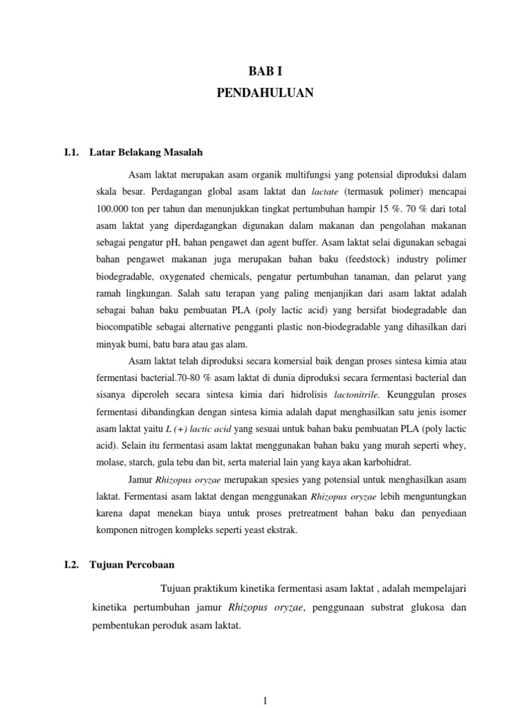 Laporan Praktikum Asam Laktat | PDF | Sains & Matematika