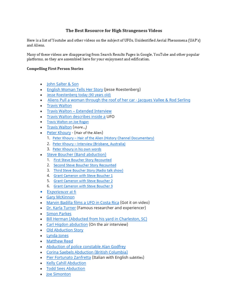 UFO & Alien Video Archive | PDF