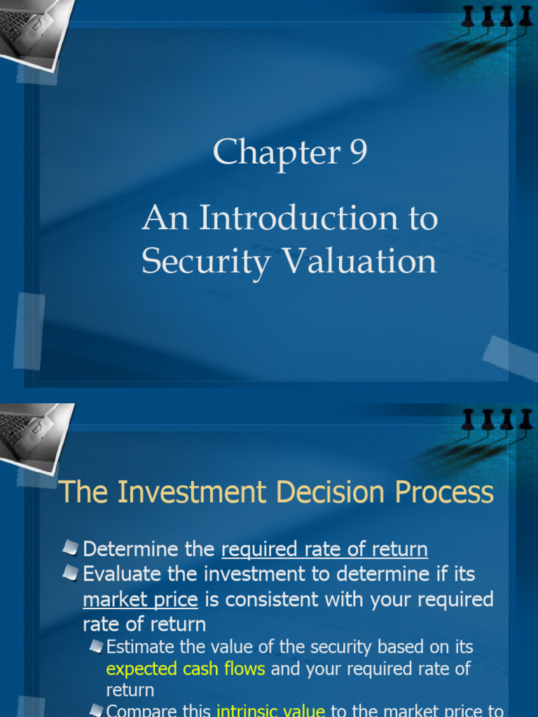 An Intro To Security Valuation | PDF