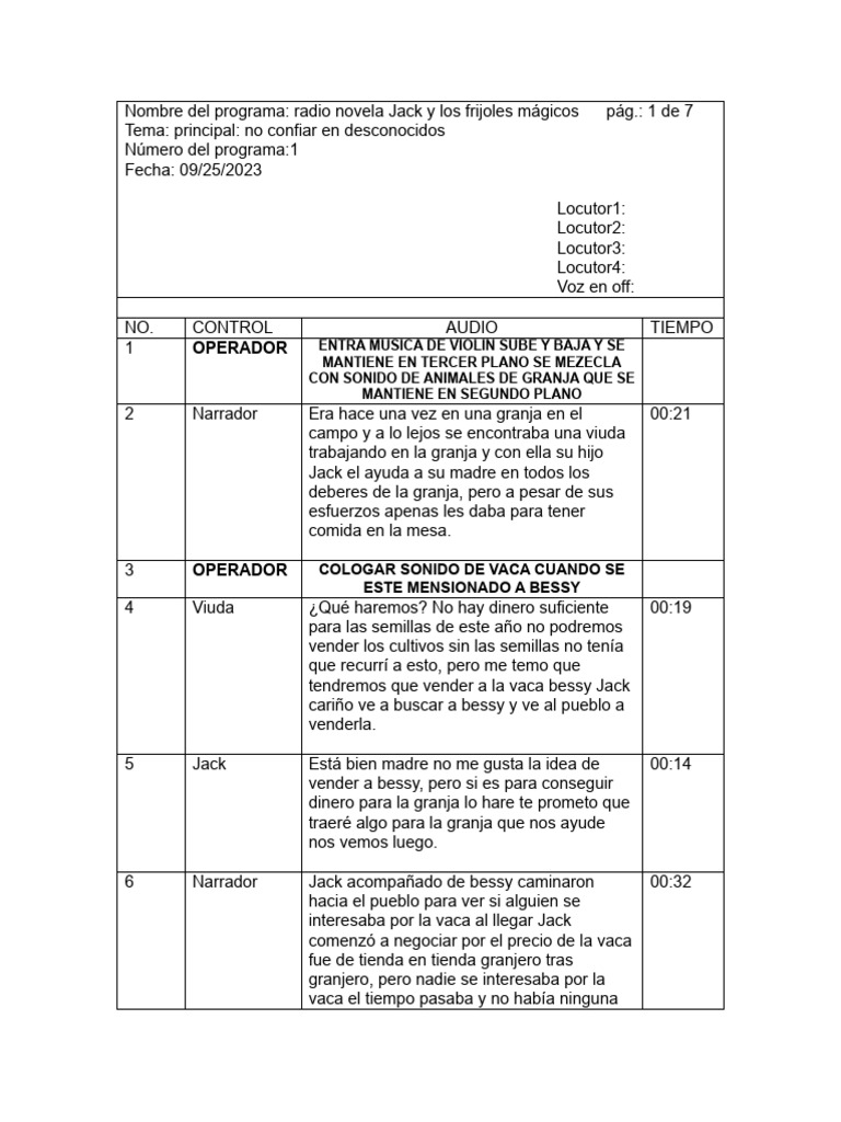 Guion Radial Del Libro | PDF
