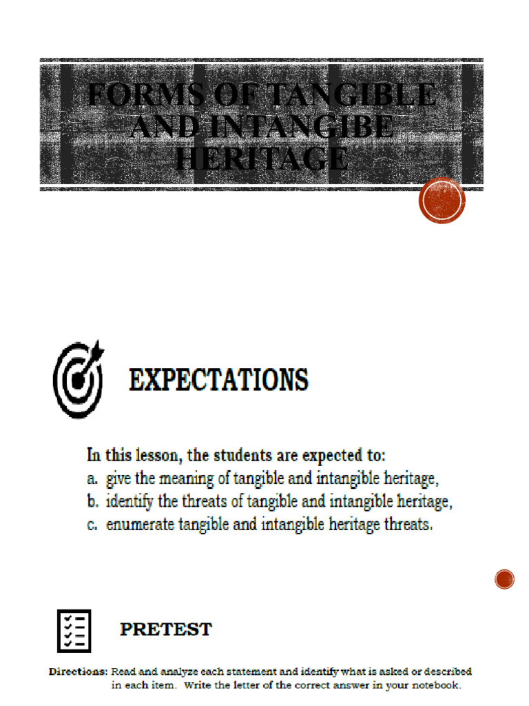 UCSP - WEEK 8 - Forms of Tangible and Intangibe Heritage | PDF