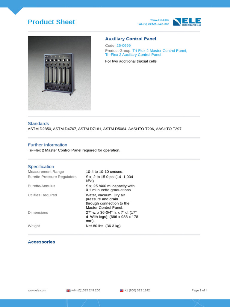 Auxiliary Control Panel | PDF