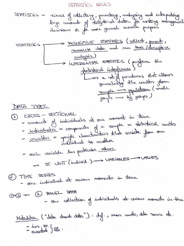 Statistics - THEORY | PDF