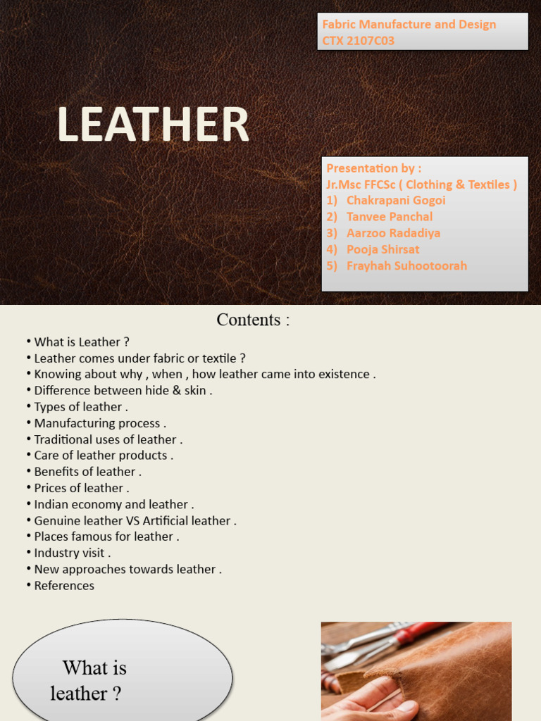 Leather presentation-1 | PDF