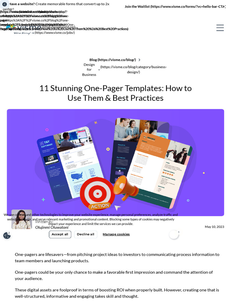 One-Pager Templates and Best Practices | PDF
