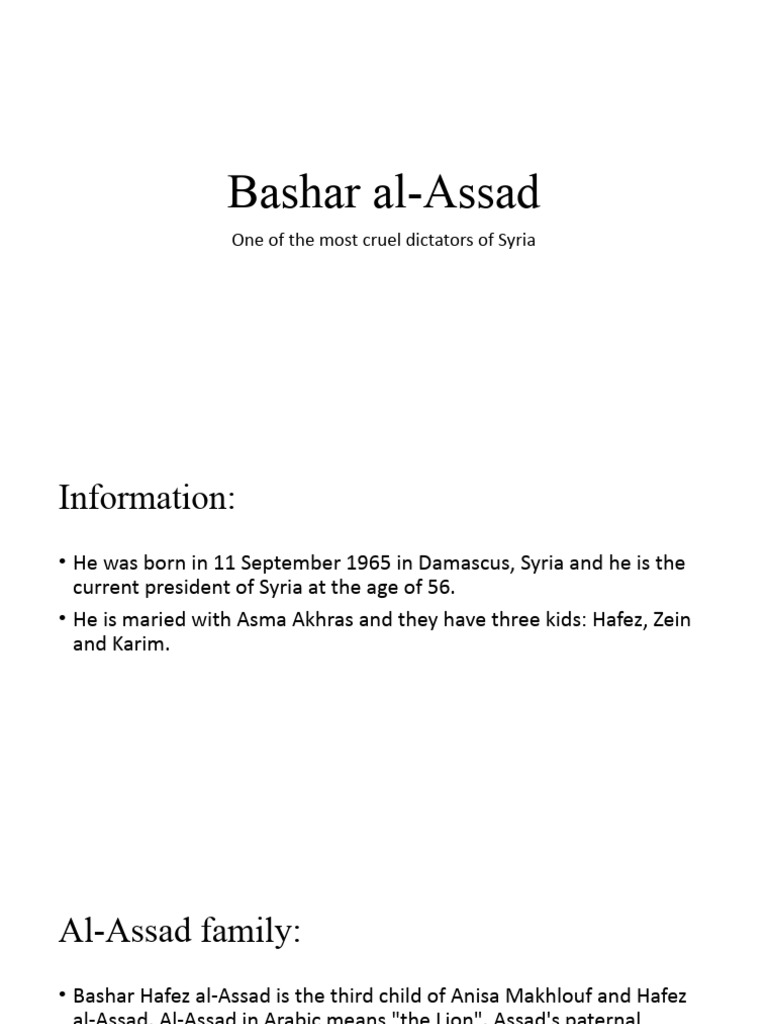 Bashar Al-Assad | PDF