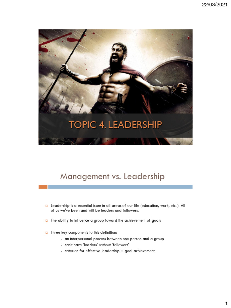 TOPIC 4 - Leadership | PDF