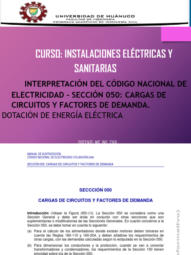 Clase N°05 - Interpretación Del Código Nacional de Electricidad ...