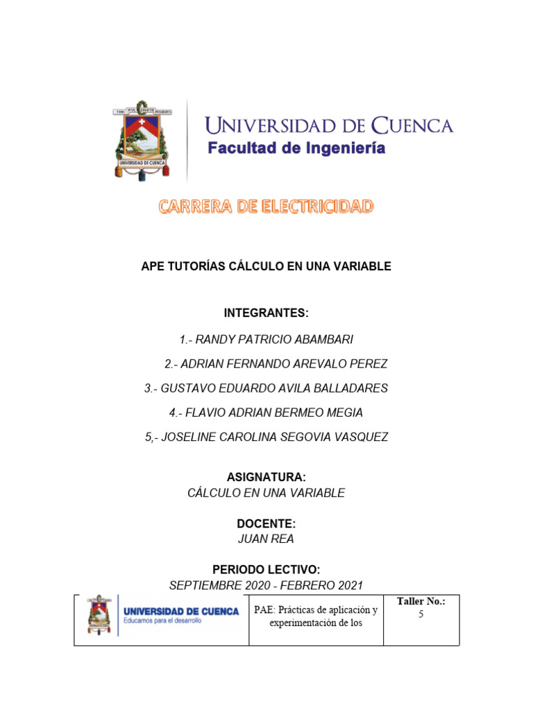 Taller N°6 GRUPO 1. | PDF