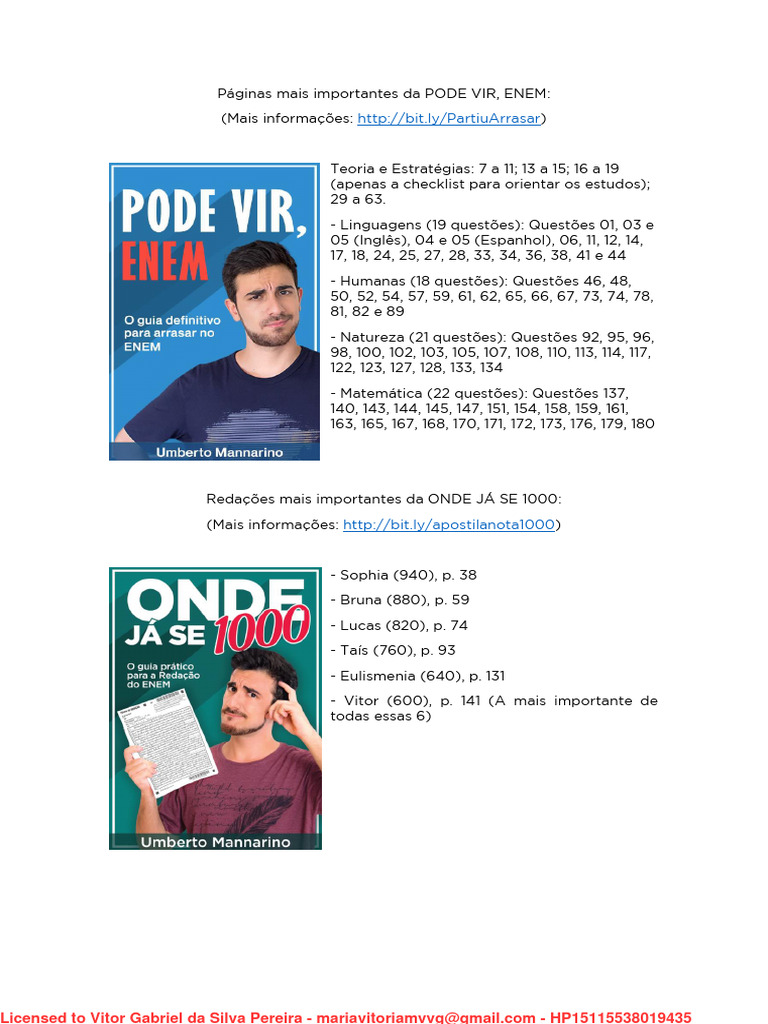 Guia Essencial para o ENEM 2019 | PDF
