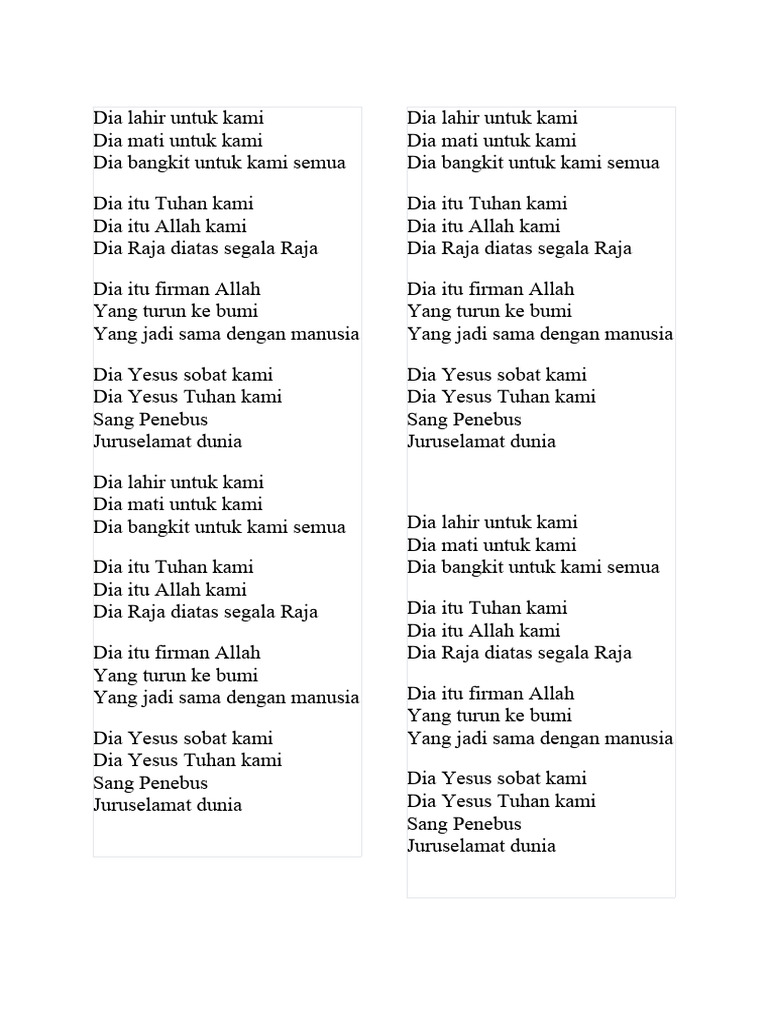 Dia Lahir Untuk Kami | PDF