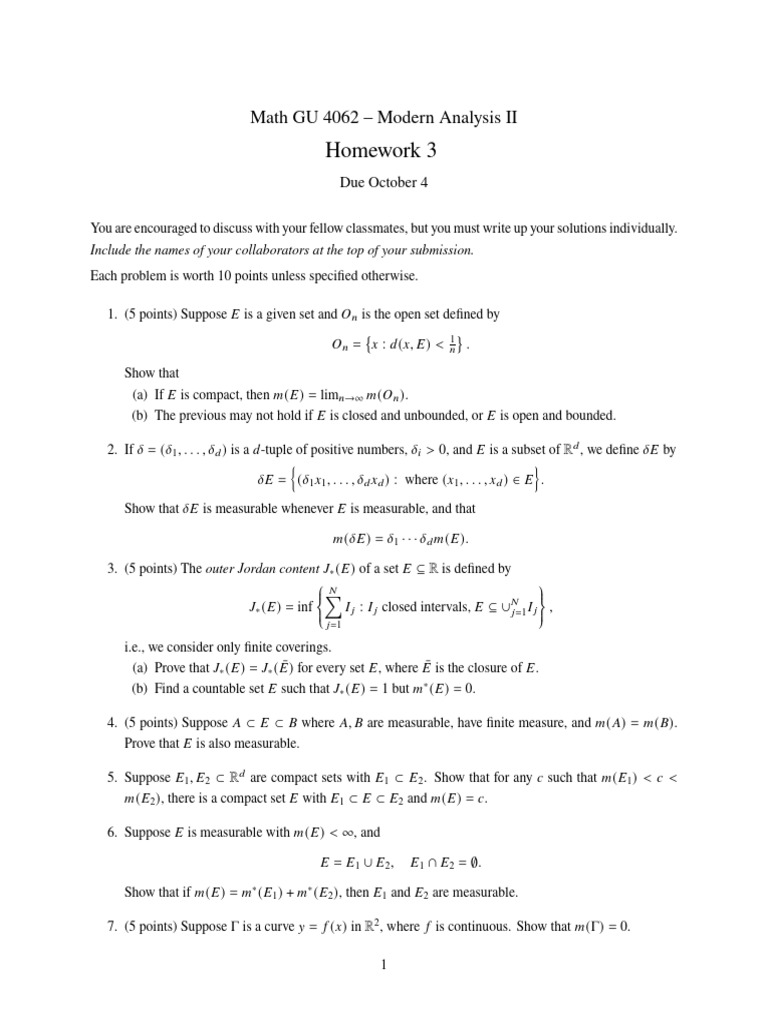 Homework 3 - Due Oct 4 | PDF