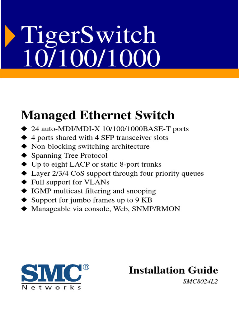 SMC Networks smc8024l2 User Manual | PDF