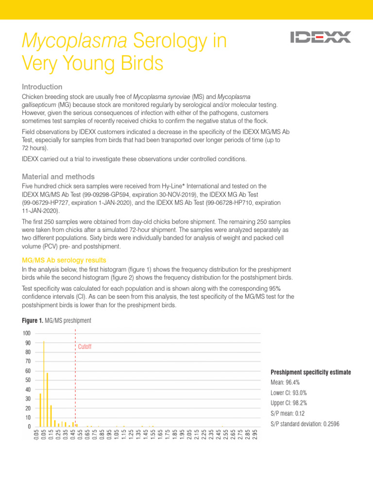 CLD-11534-00-EN-L Mycoplasma Serology in Very Young Birds-X-V2 | PDF