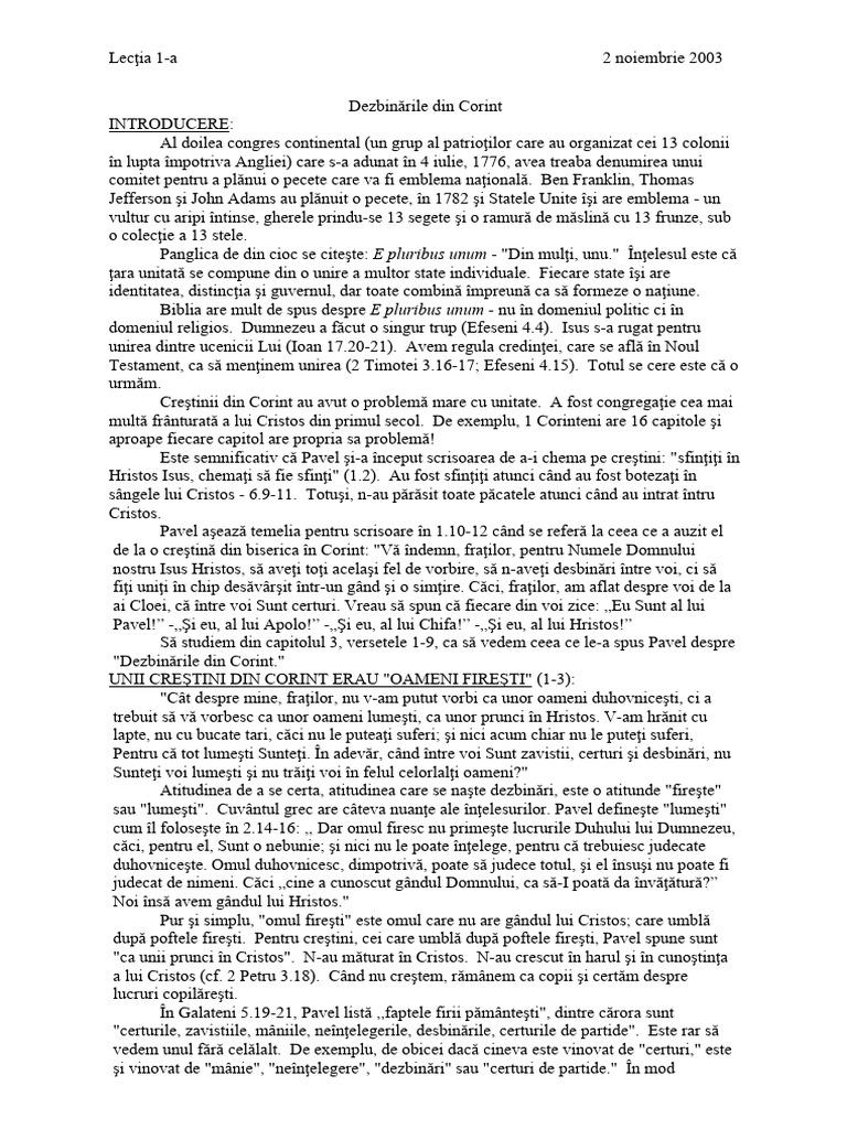 1 Dezbinarile Din Corint | PDF