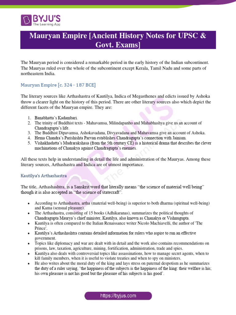 Mauryan Empire | PDF