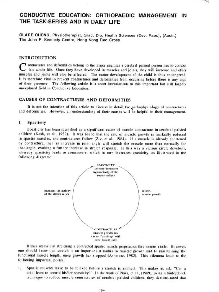 Conductive Education - Orthopaedic Management in The Task-Series and in Daily Life - The Hong ...