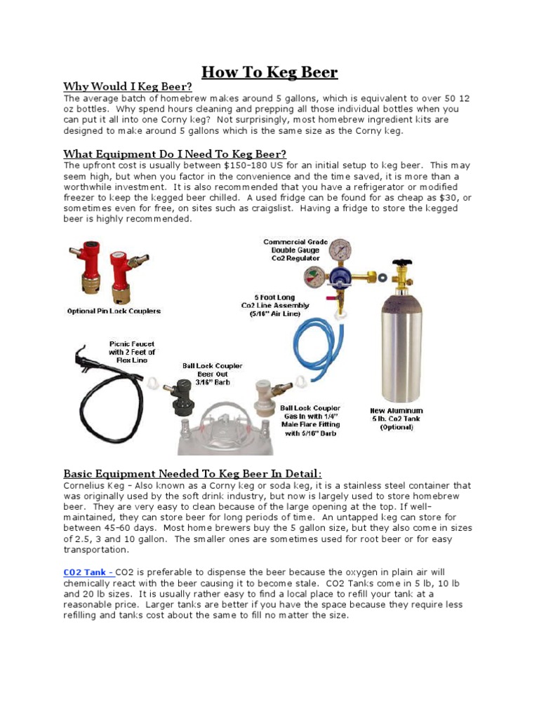 How To Keg Beer | PDF | Homebrewing | Beer