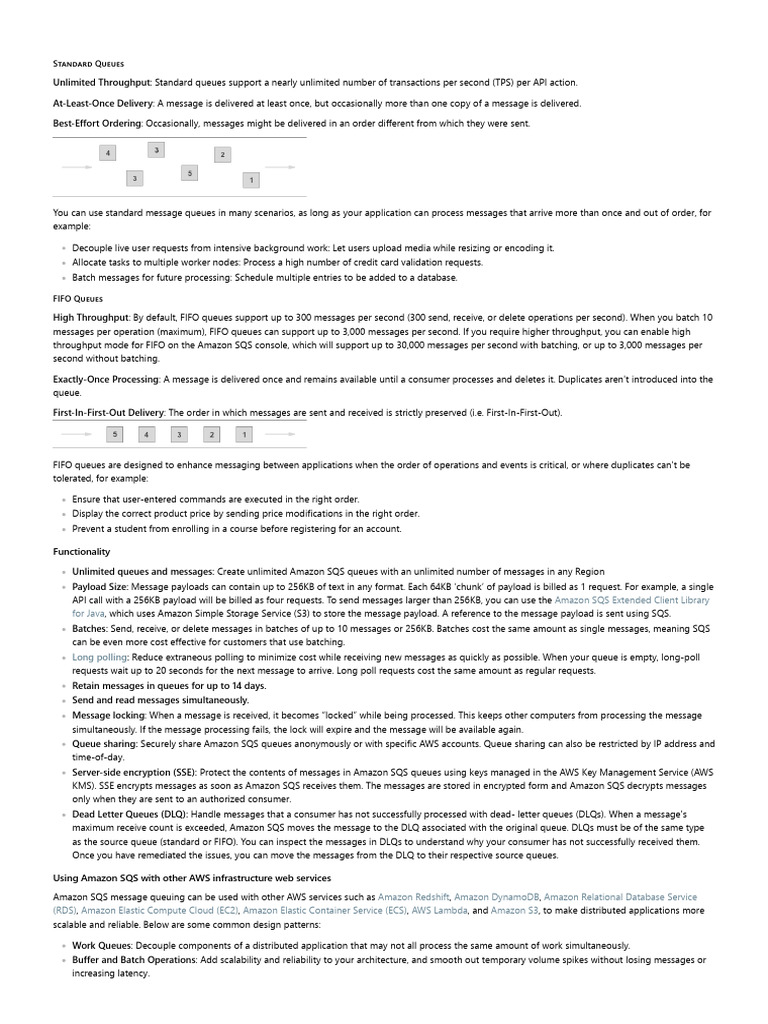 Aws - SQS | PDF | Amazon Web Services | Scalability
