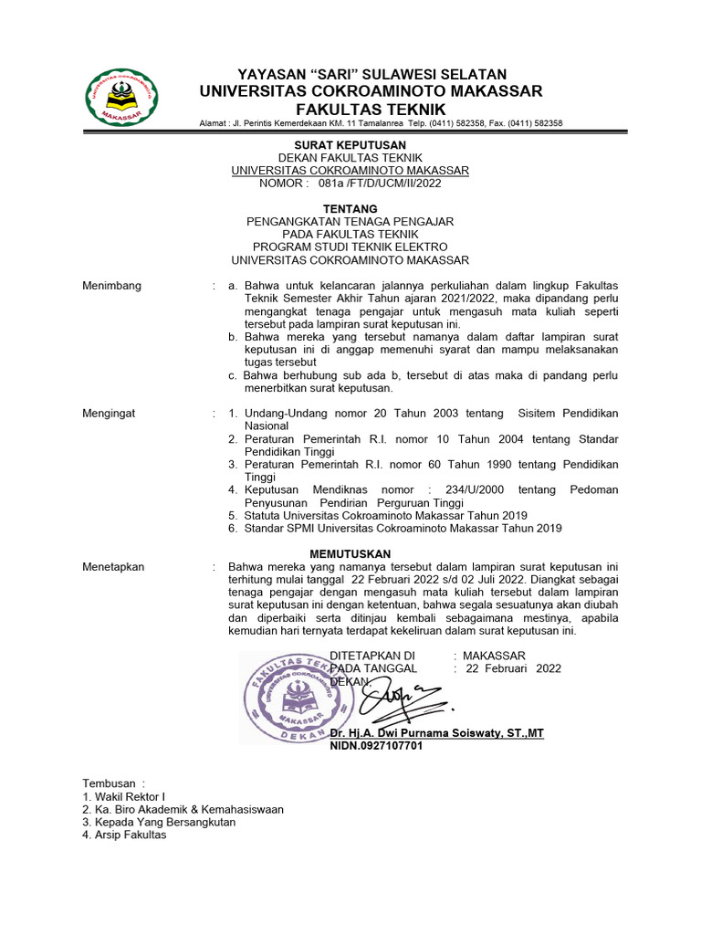 SK Mengajar Akhir 2021-2022 | PDF