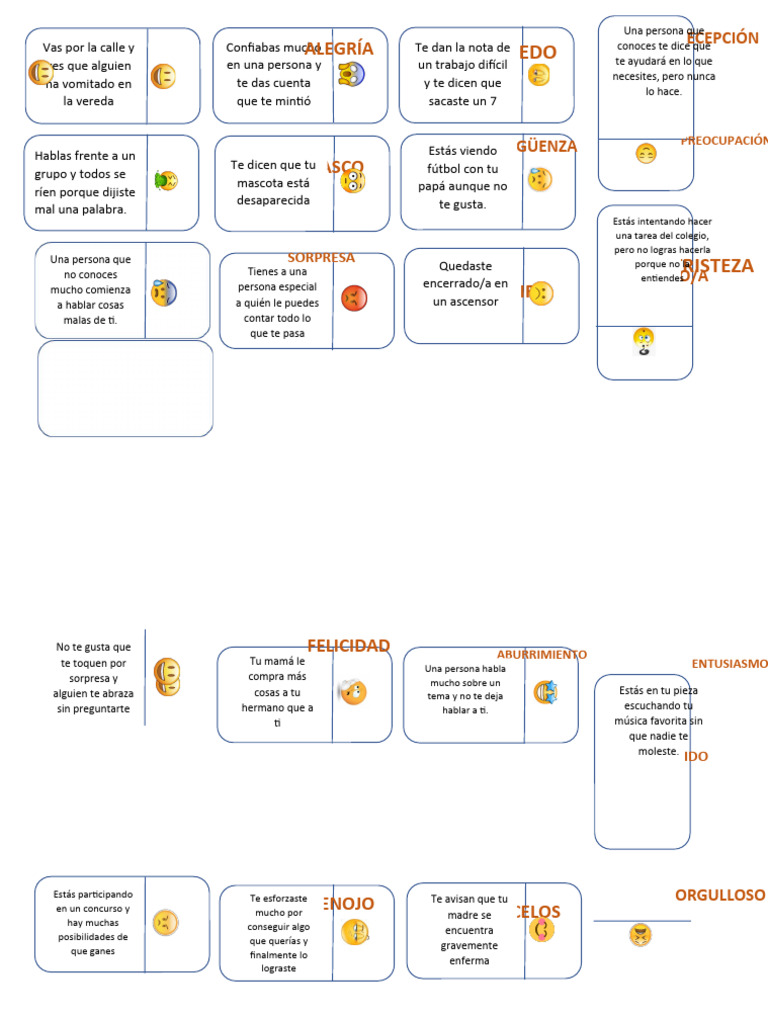 Dominó de Emociones | PDF