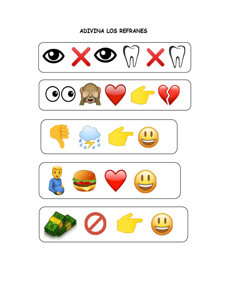 Refranes Con Emojis | PDF