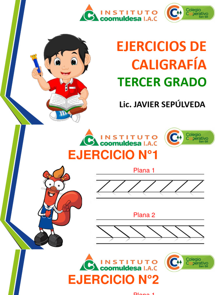 Ejercicios de Caligrafía - Tercer Grado | PDF