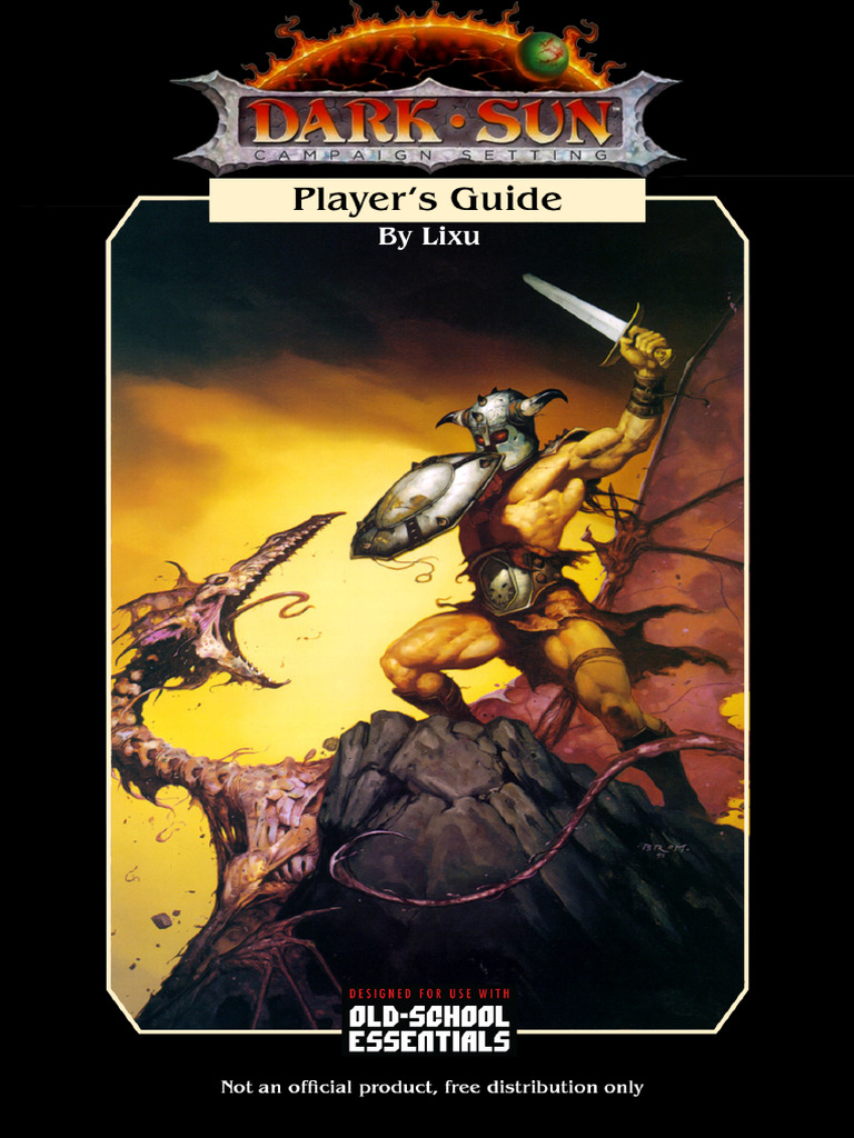 Dark Sun OSE Player's Hanbook | PDF | Gary Gygax Games | Fantasy Role ...