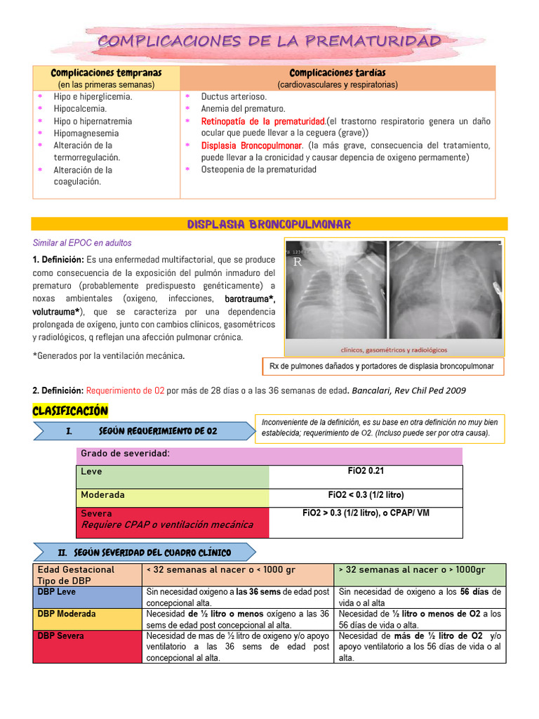 Plicaciones Tempranas Del Prematuro | PDF | Angiogénesis | Parto prematuro