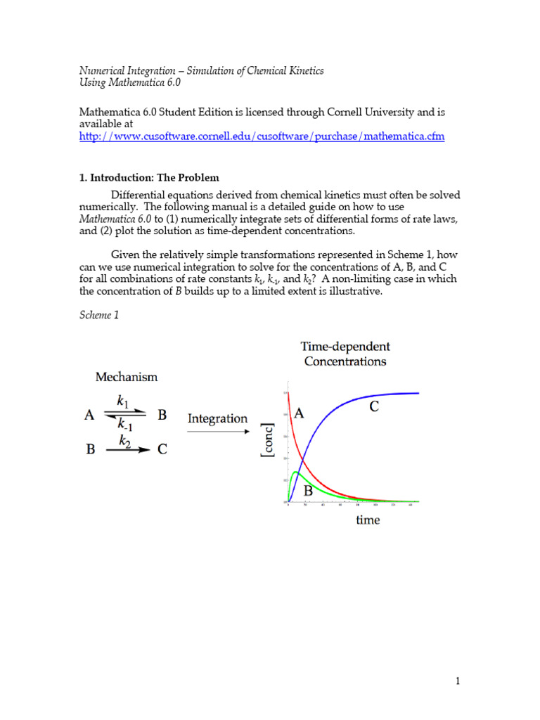 Mathematica Numerical Integration 2 Chem Eng | PDF