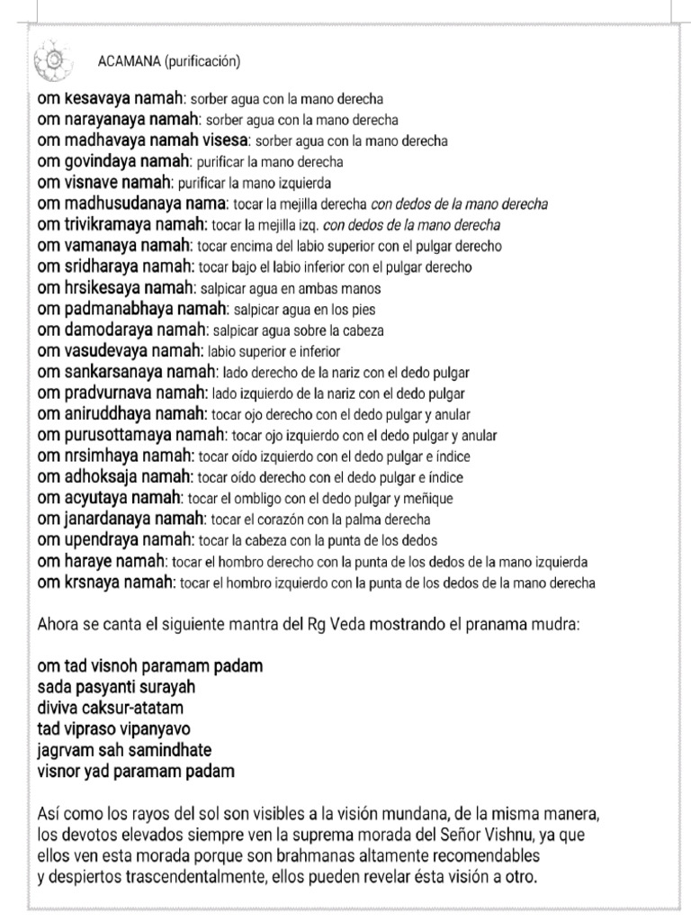 Purificación para Acamana | PDF