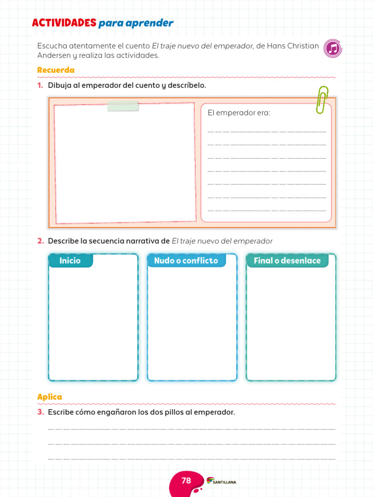 Actividades sobre El traje nuevo del emperador | PDF
